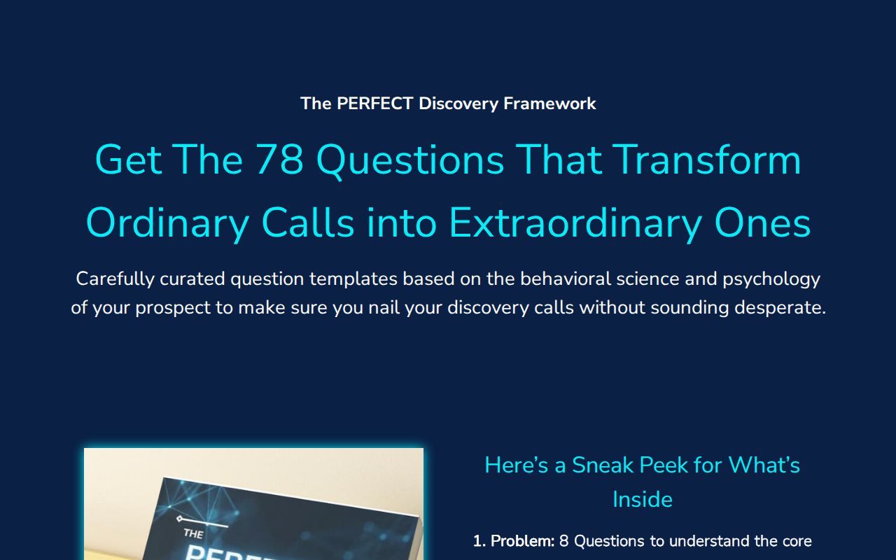 The Perfect Discovery Call Framework